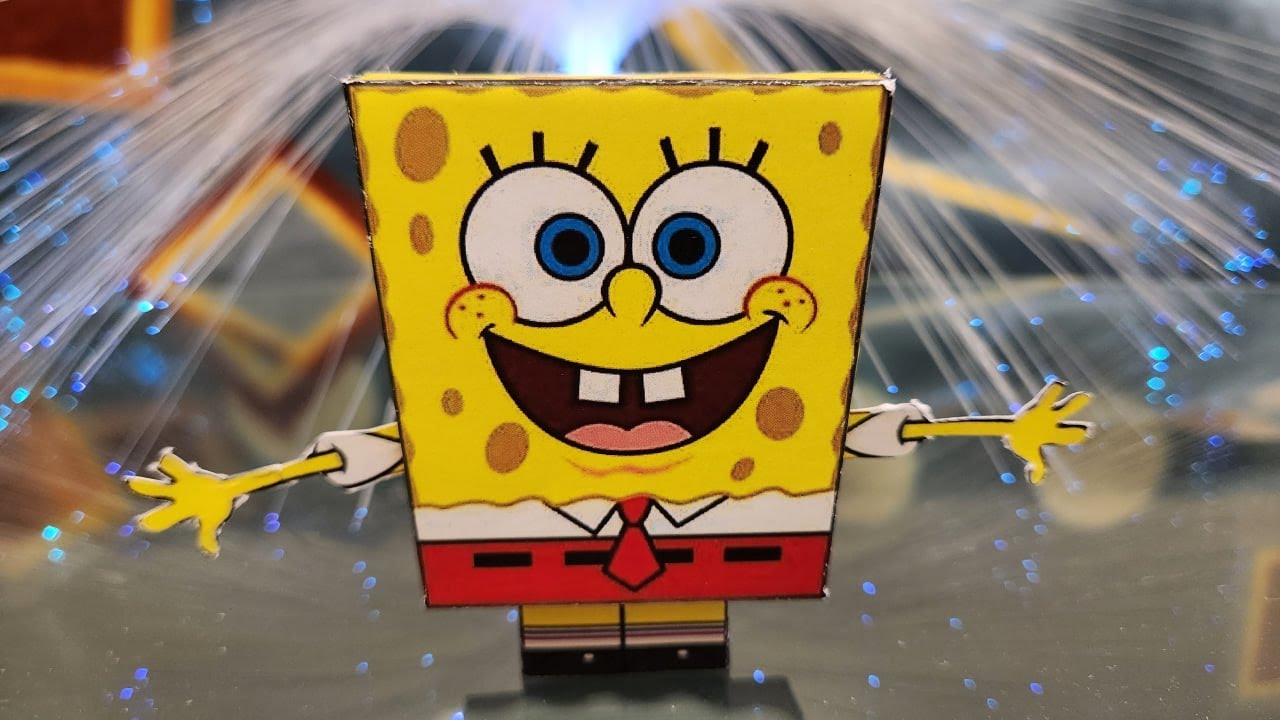 DIY SpongeBob SquarePants Cardboard Craft - Step-by-Step Tutorial - YouTube