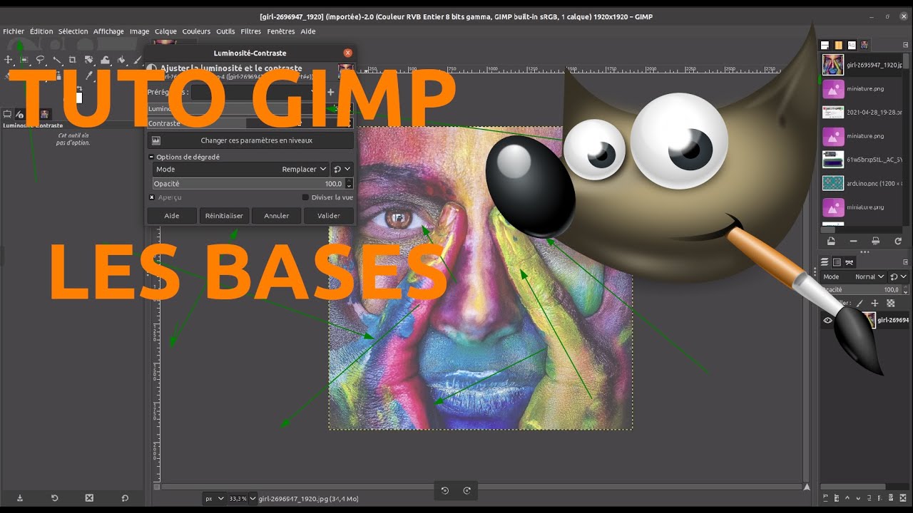 Tutoriel GIMP facile sur les bases - YouTube