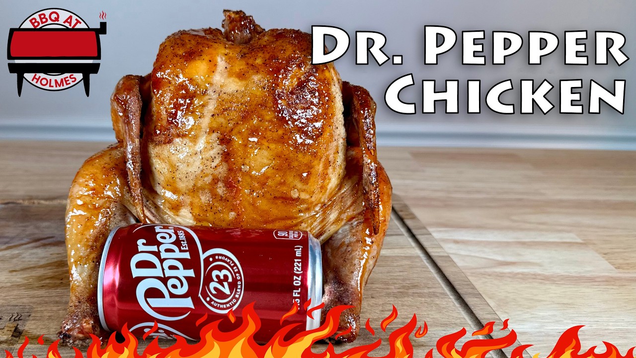 Dr Pepper Can Chicken | Traeger Grills Recipe | Chicken Throne | Beer ...