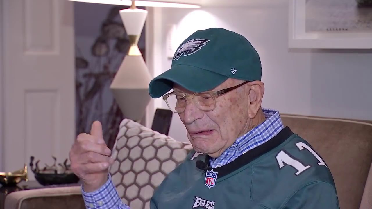 Philly's Phil Basser Celebrates 100 Years with the Eagles - YouTube
