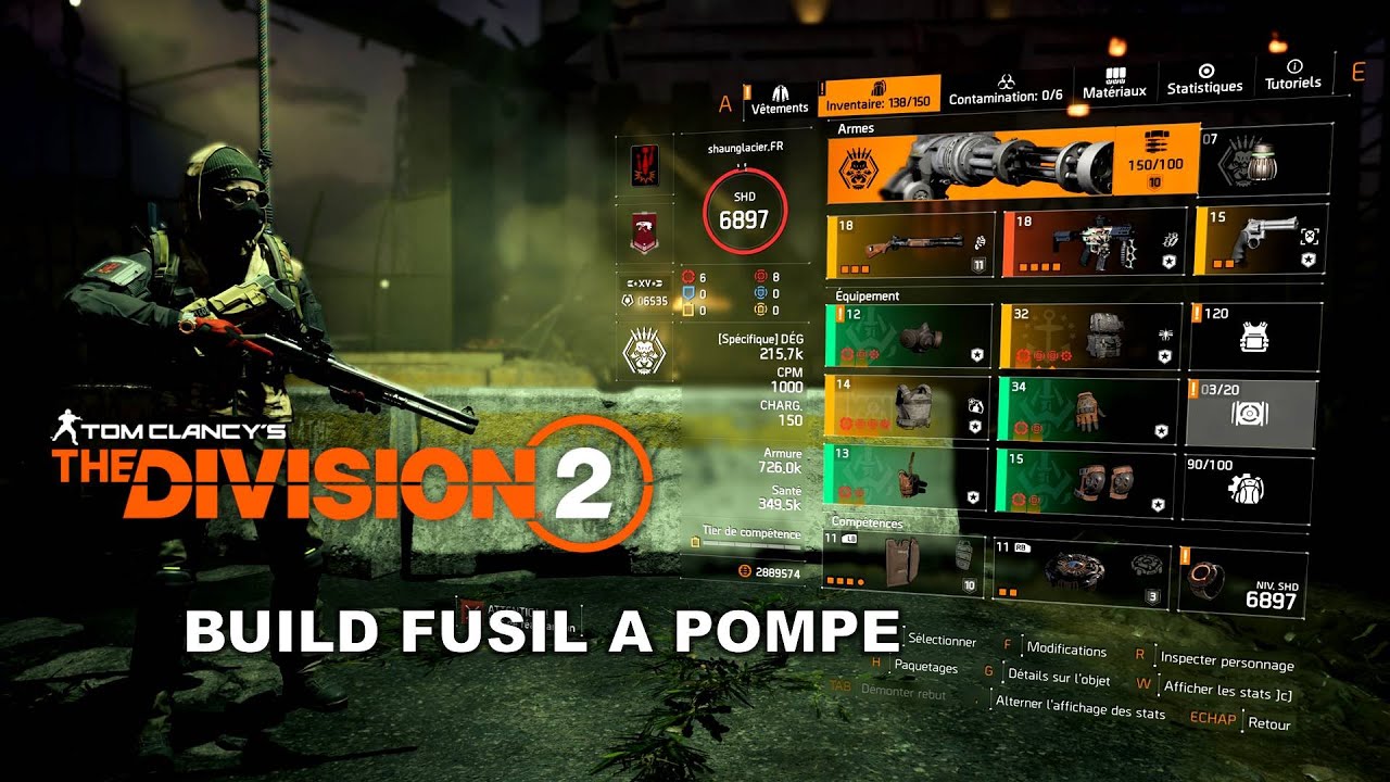 THE DIVISION 2 BUILD DPS FUSIL A POMPE LE ENFORCER ( POUR DU SOLO ...