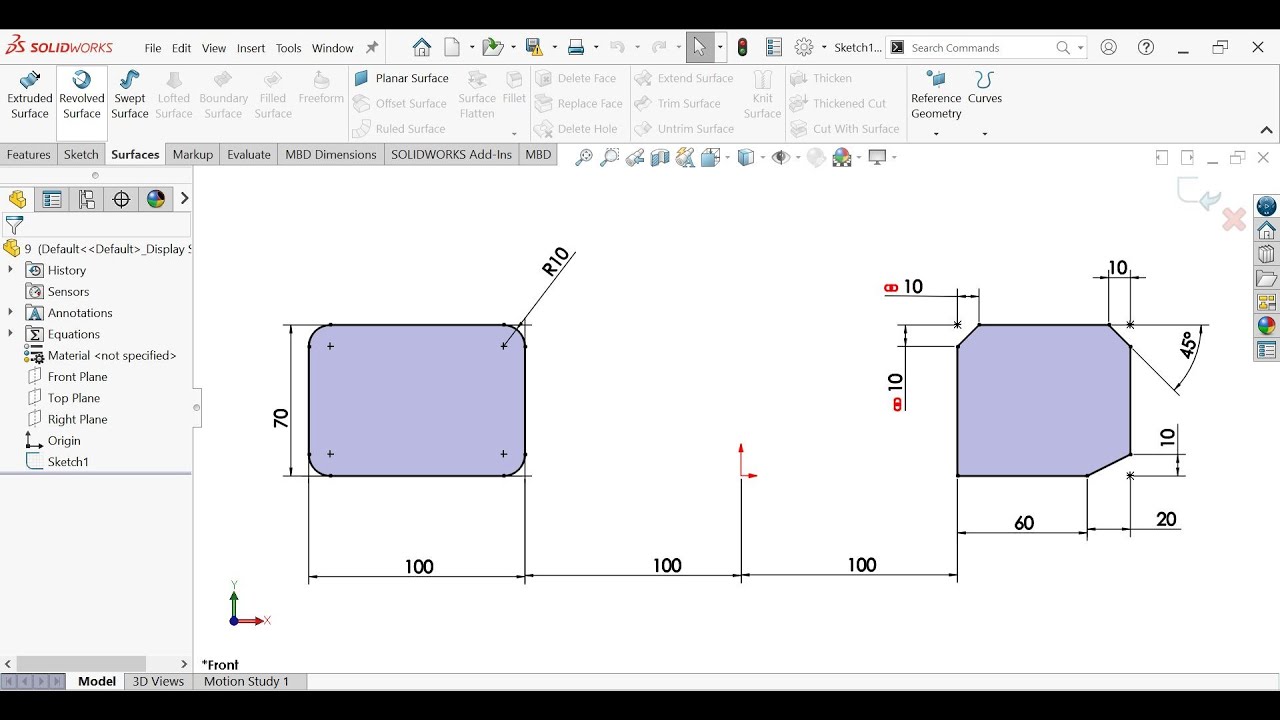 How to Draw All Types of Fillet & Chamfer in SolidWorks | Complete ...