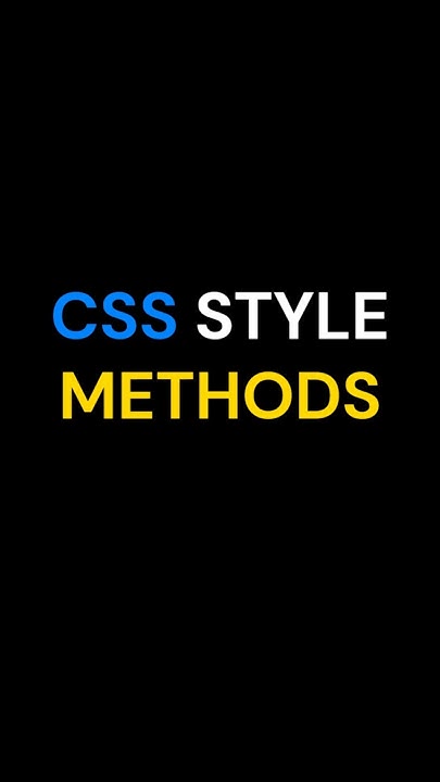 Do you know these type of style methods | Learn full css with your bro | Code Word - YouTube