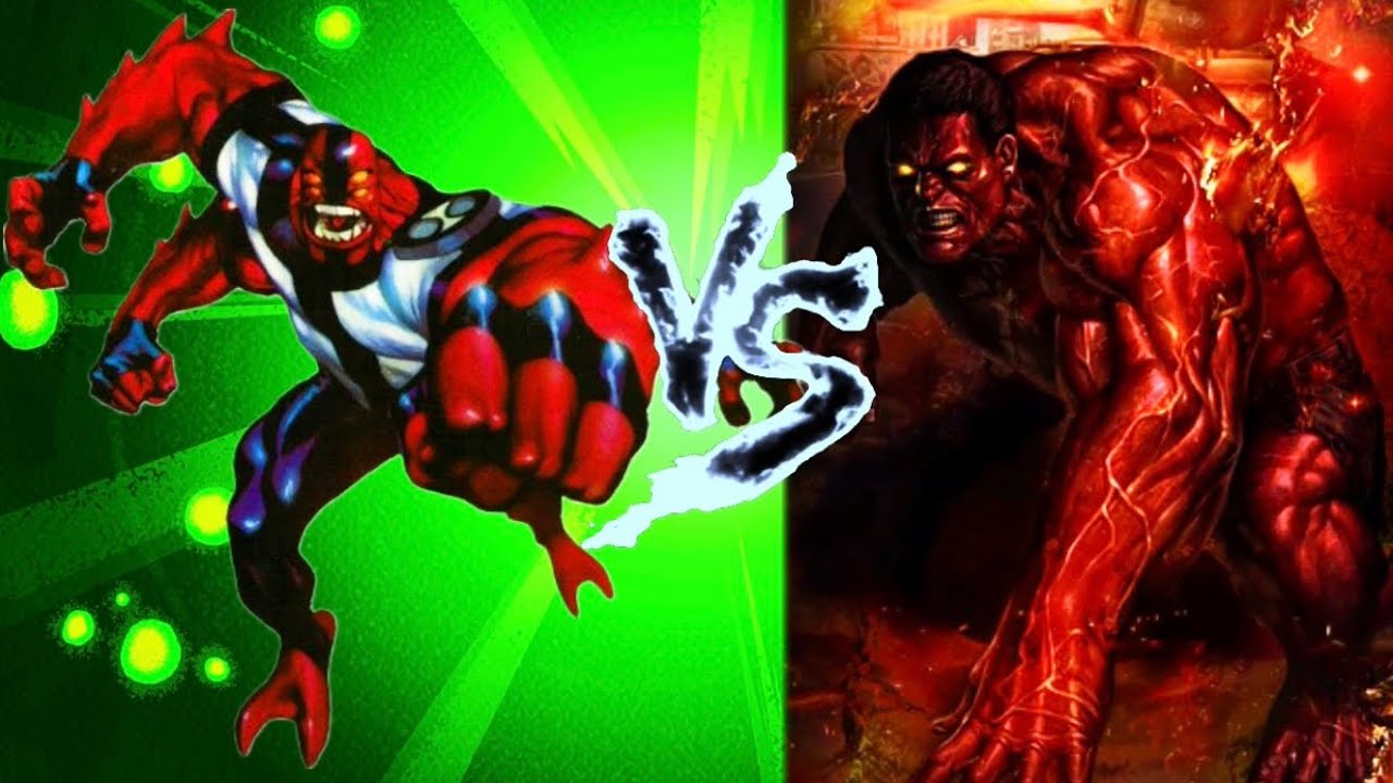 RED HULK vs FOUR ARMS (BEN 10) - Epic Supercut Battle! - YouTube