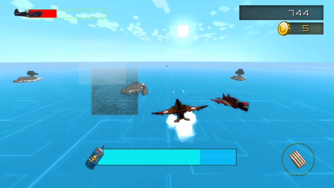 Sky Wars: Mine Airplane Combat Game for Android & IOS - YouTube
