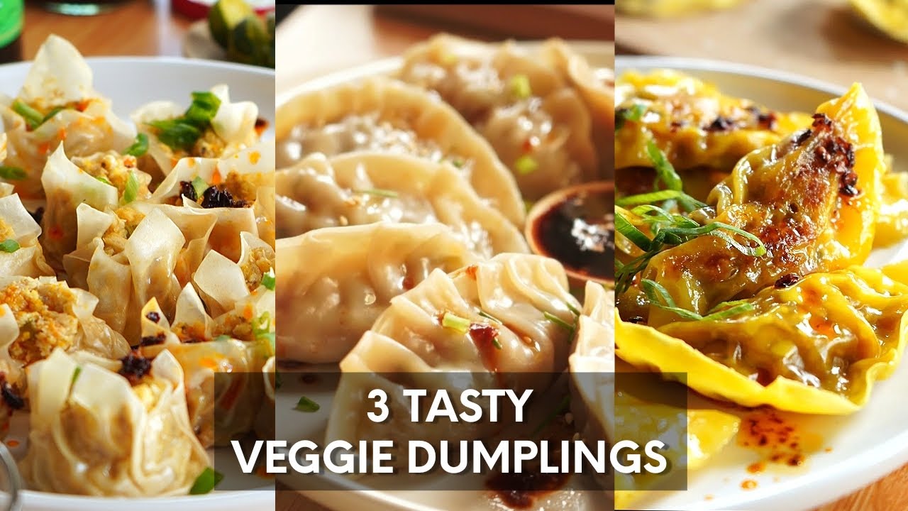 3 Tasty Veggie Dumplings you'll love! - YouTube