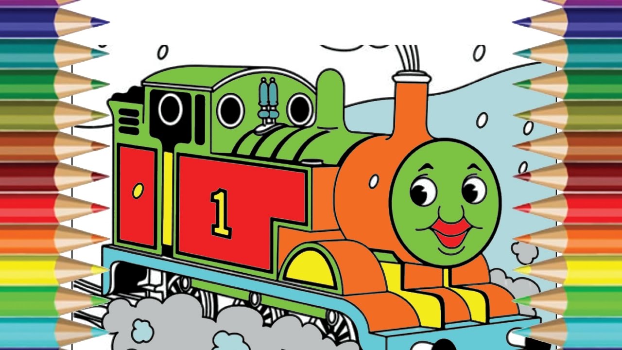 Coloring with Thomas Fun ♦ How to Draw Gordon ♦ Learn Colors Video for ...