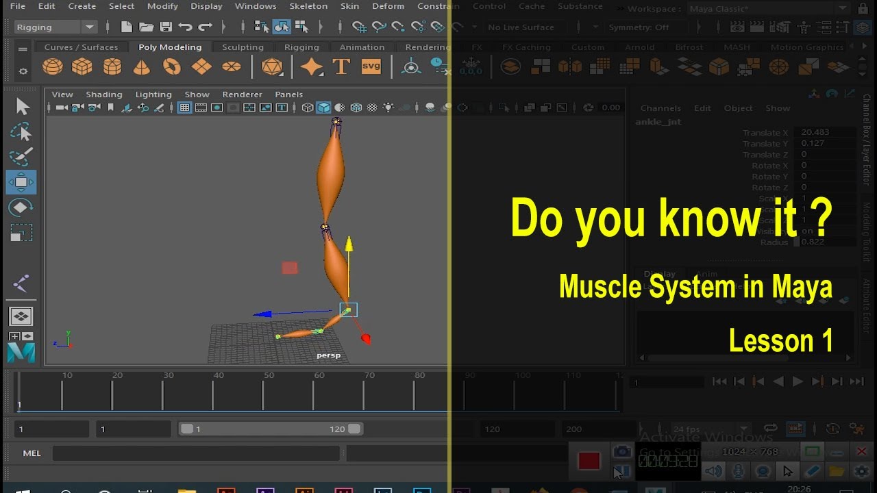 [Maya Character Modeling Tutorial]: How to create muscle system in maya ...