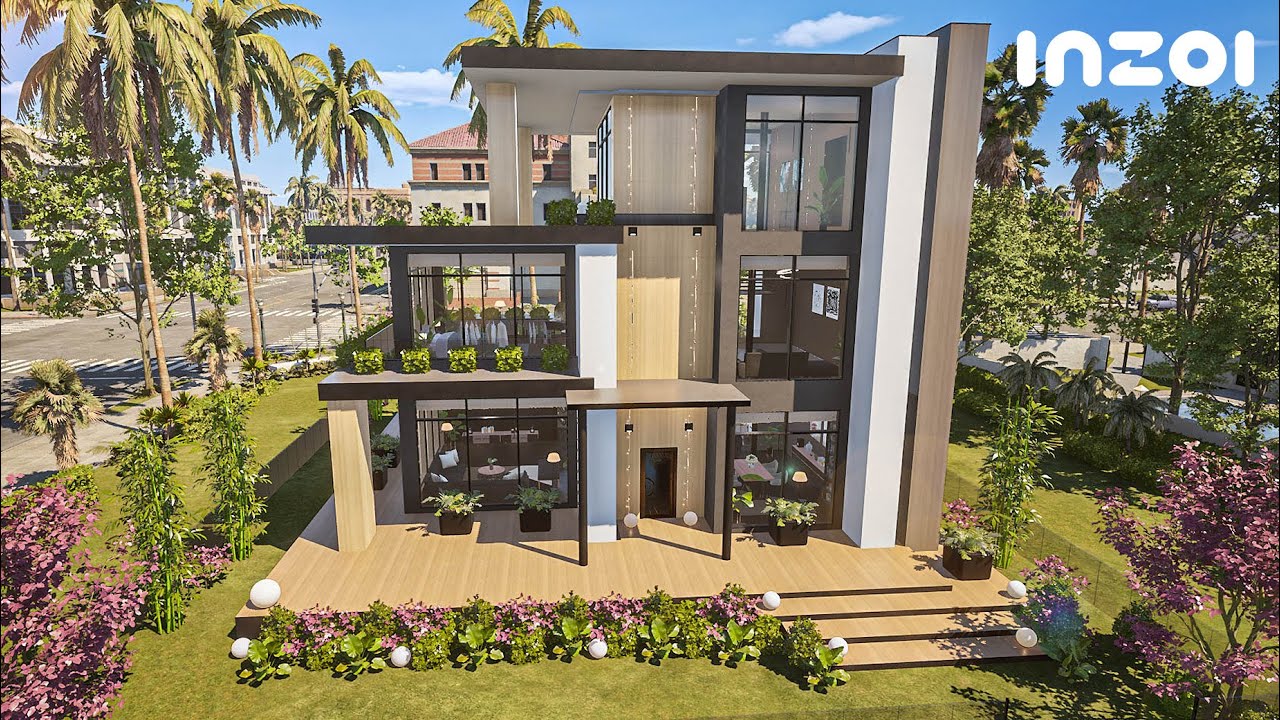 Modern Beach House | InZOI | Speed Build - YouTube