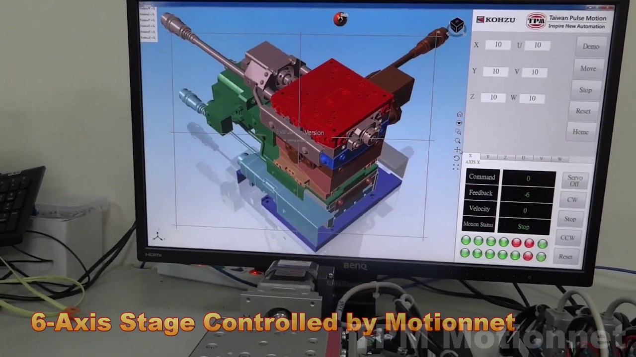 Motionnet 6-Axis Stage - YouTube