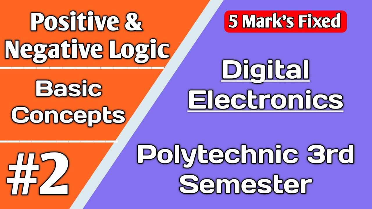 Positive & Negative Logic | Digital Electronics Basic | Digital ...
