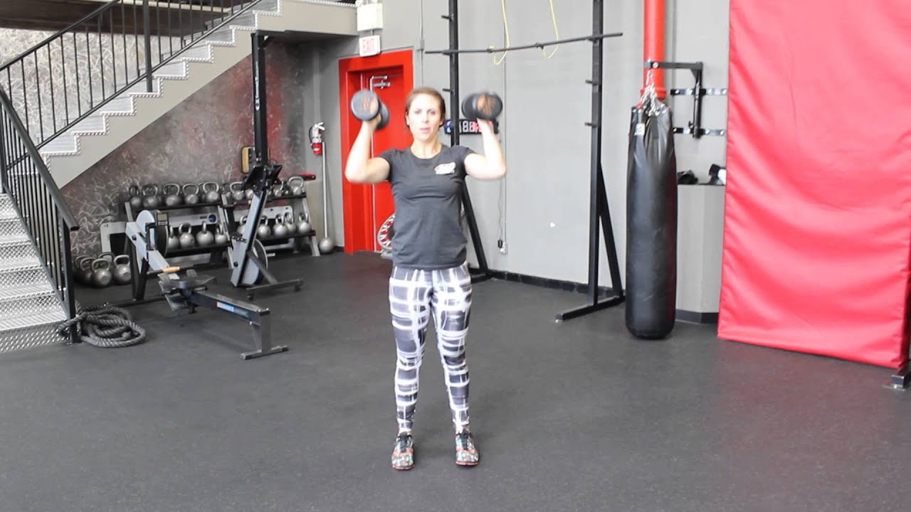 strict dumbbell shoulder press - YouTube