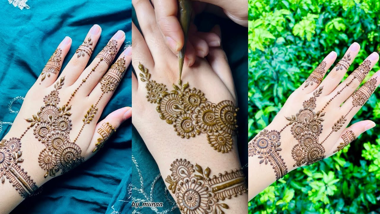 Simple henna tutorial 🤍(used basic henna elements) - YouTube