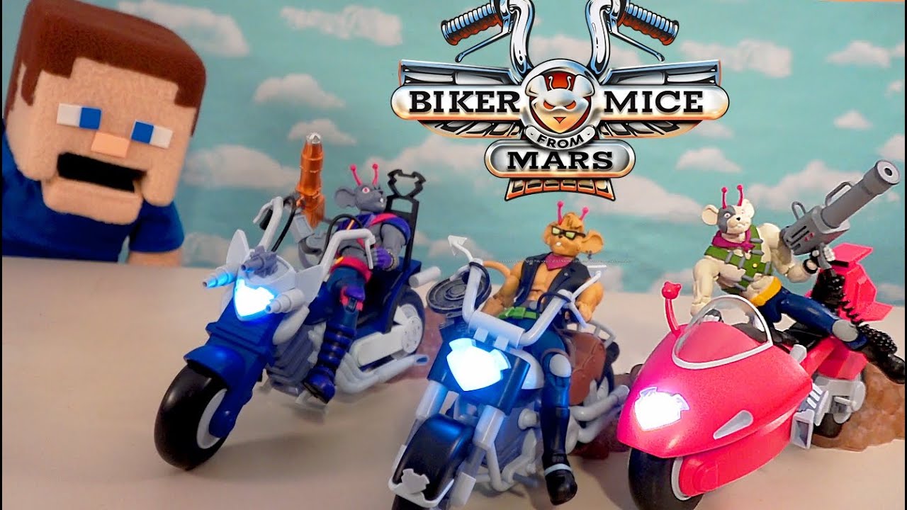 Biker Mice from Mars FIGURES and Light Up BIKES! Complete Set! - YouTube