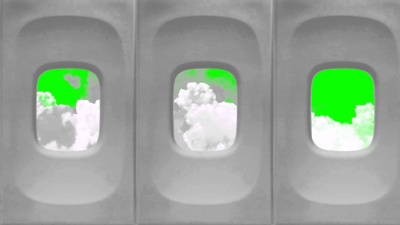 Plane Window View to Clouds - Green Screen Animation - YouTube