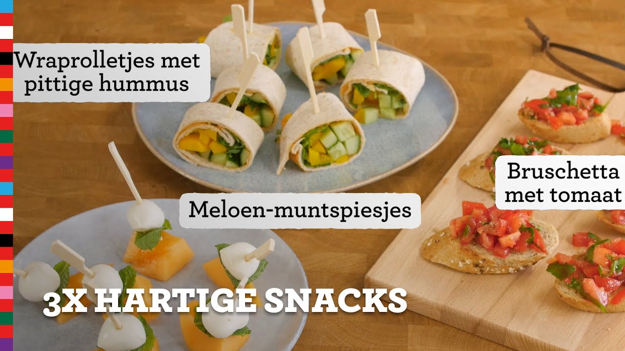 3x hartige snacks | Gezond recept | Voedingscentrum - YouTube