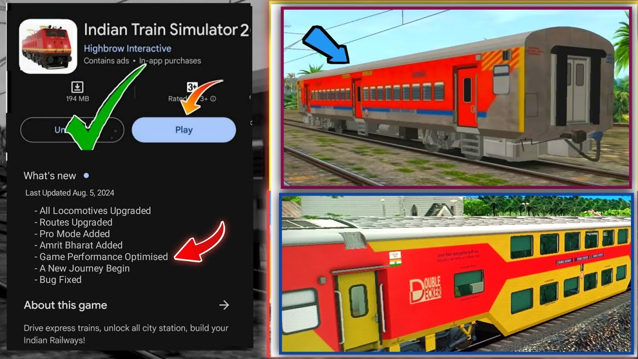 Indian Train Simulator 2 Released On Play Store | Pro Mode | Delayed ...