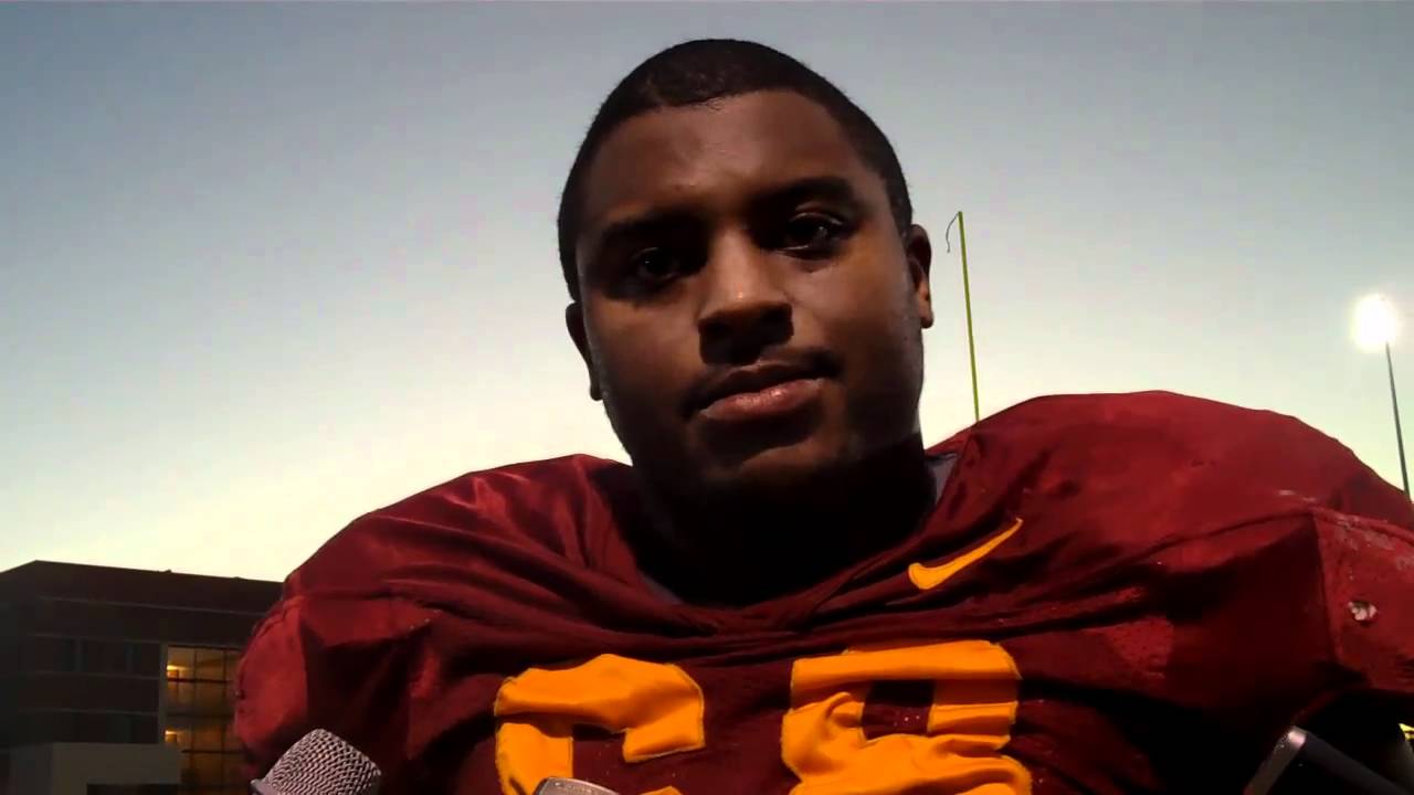 ESPNLosAngeles.com: USC left guard Butch Lewis talks after Tuesday's ...