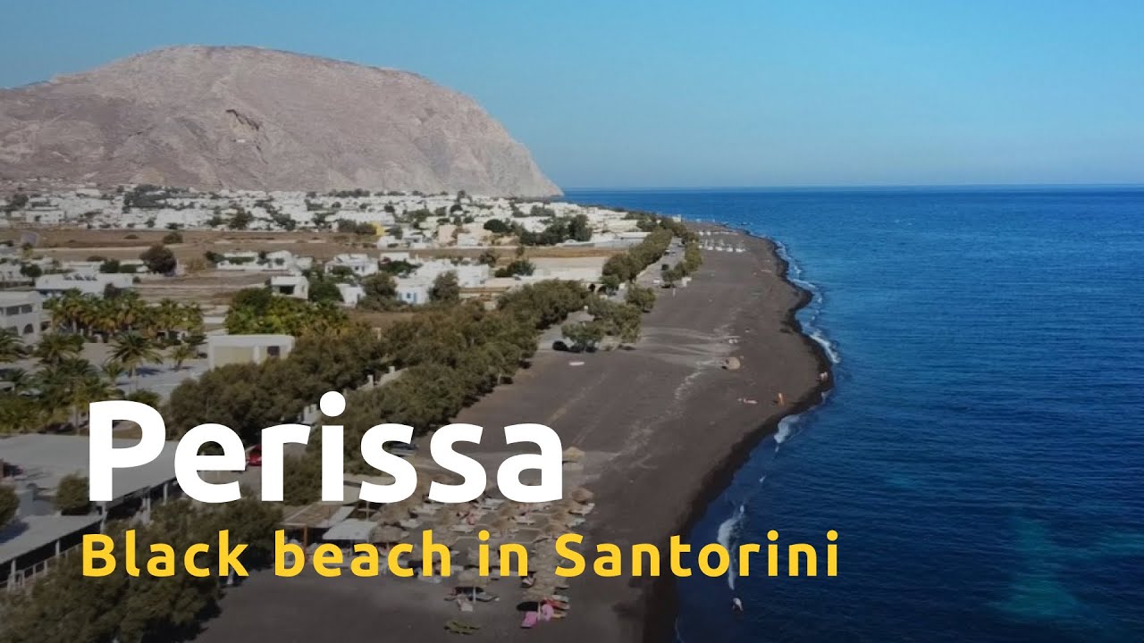 Perissa beach is an extraordinary beach in Greece - YouTube