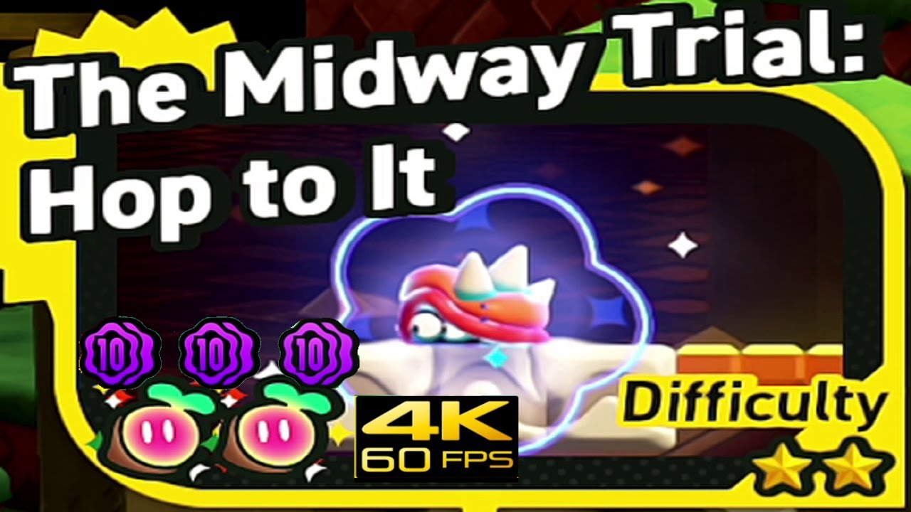 Super Mario Bros. Wonder Gameplay - The Midway Trial Hop to It [4K ...