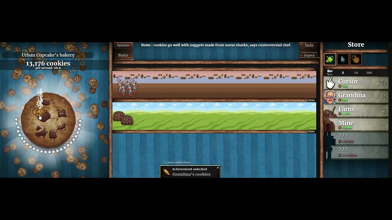cookie clicker full part 1 day 1 play games - YouTube