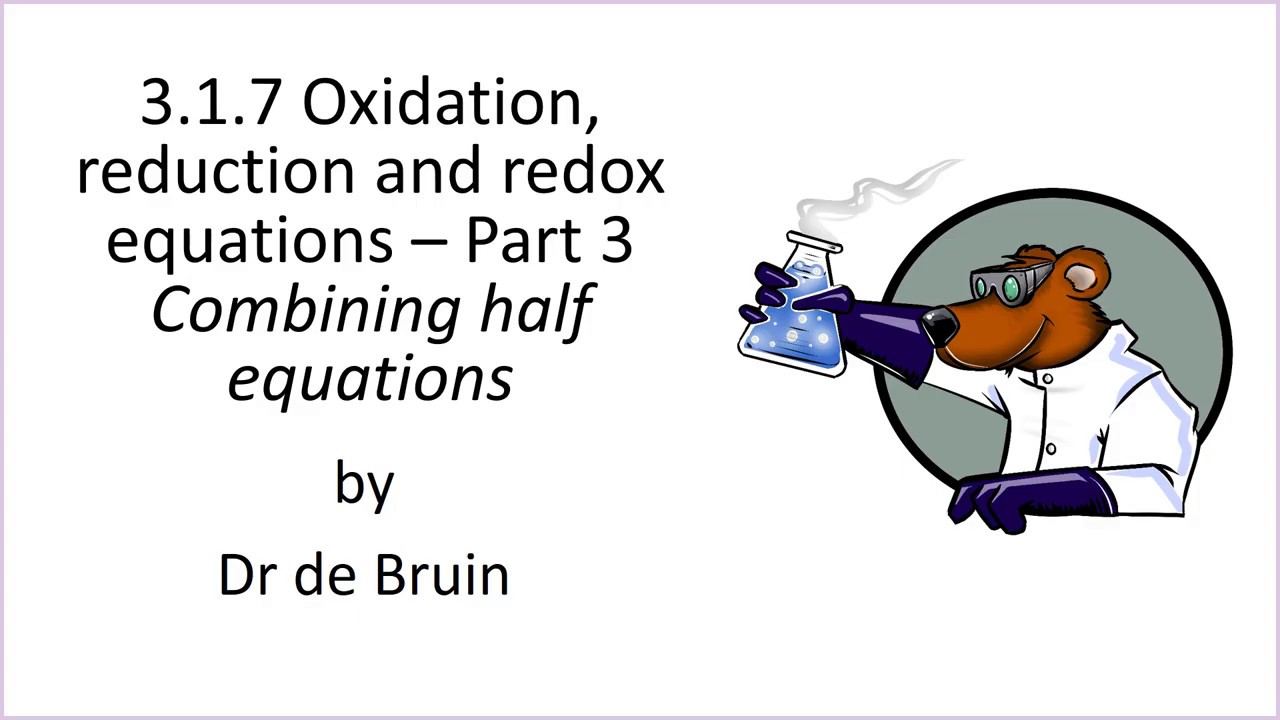 Combining half equations - YouTube