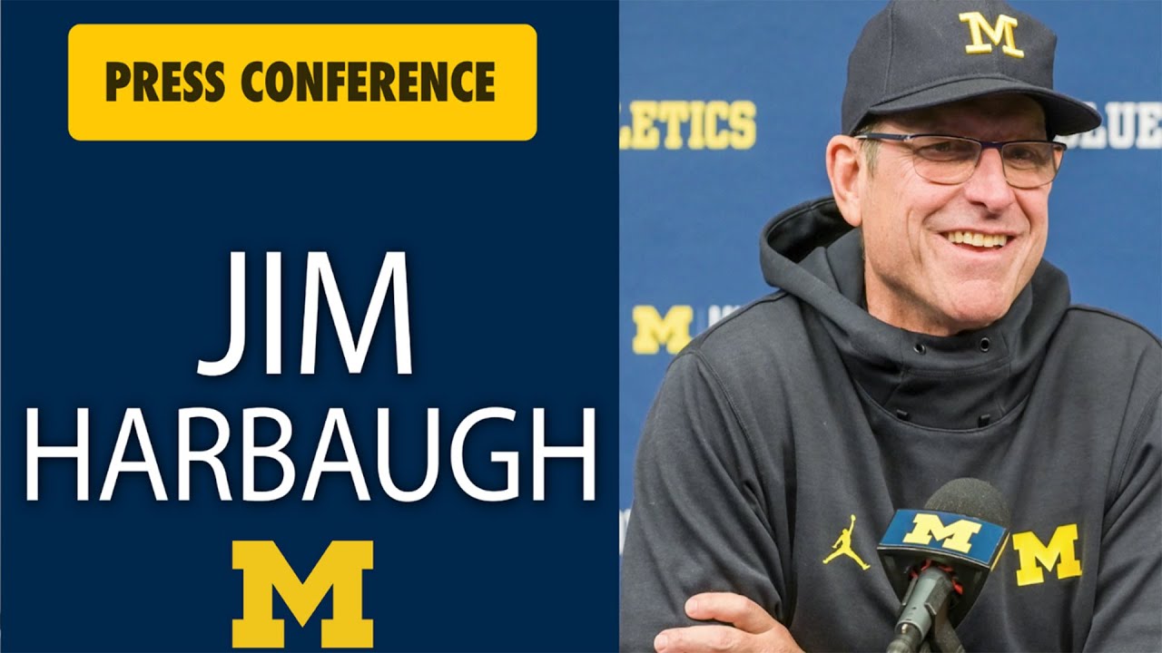 Jim Harbaugh Press Conference: Ohio State Win, Big Ten Championship ...