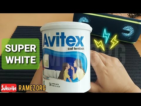 AVITEX CAT TEMBOK - Warna Putih Super White Unboxing Dan Hasil Cat ...