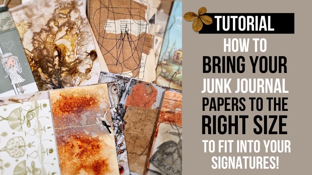 ideas on how to bring your junk journal papers to the right size to fit ...