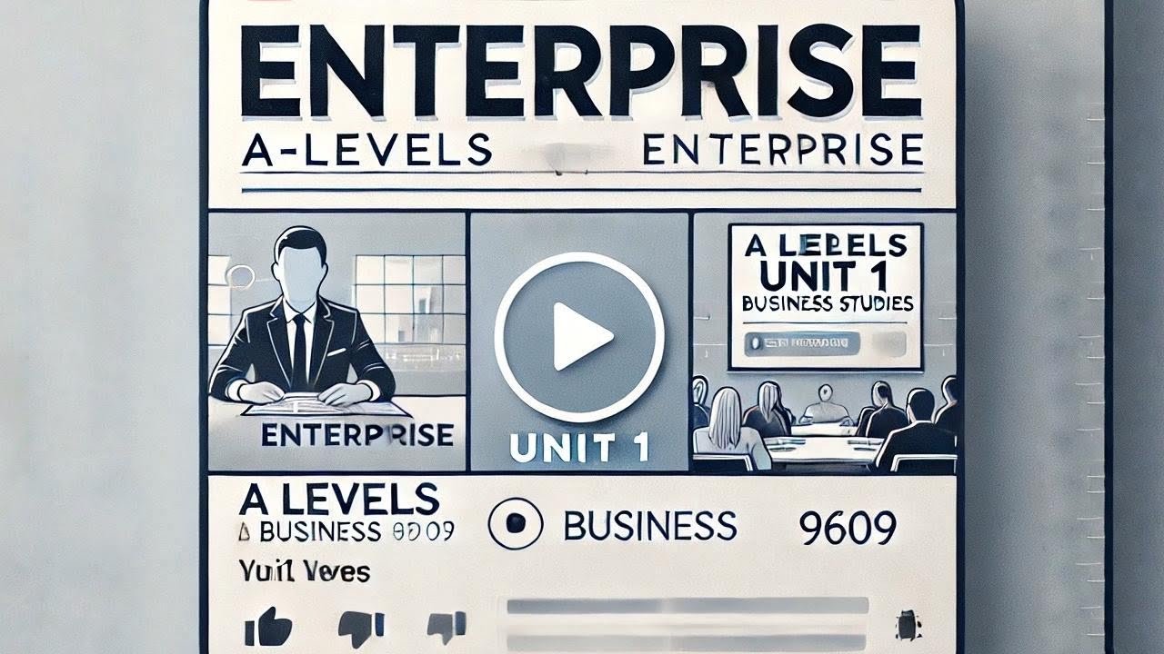 Short notes on Enterprise, Unit 1 of As level Business studies | 9609 ...