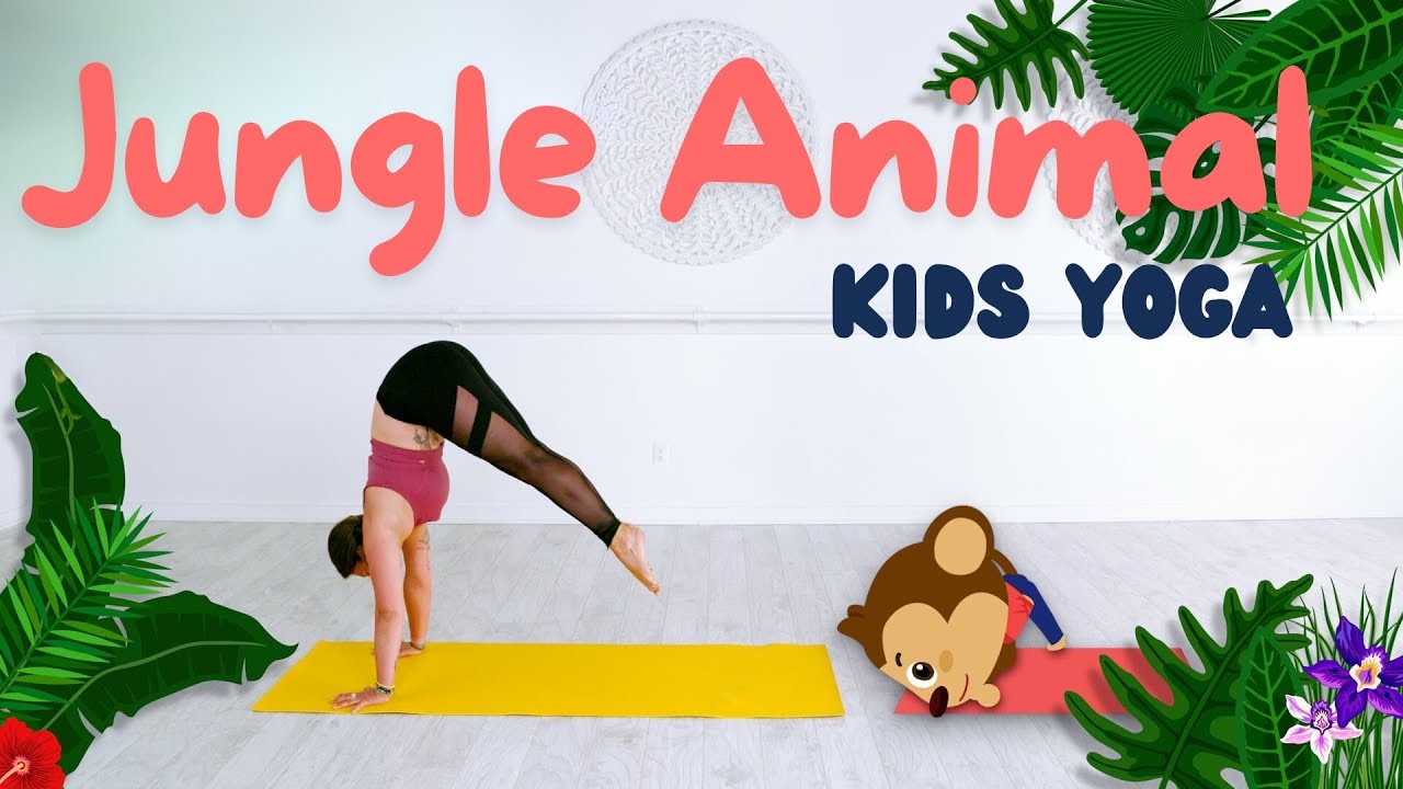Jungle Animal Flow | Wonder Kids Yoga Class! (ages 5-11) - YouTube