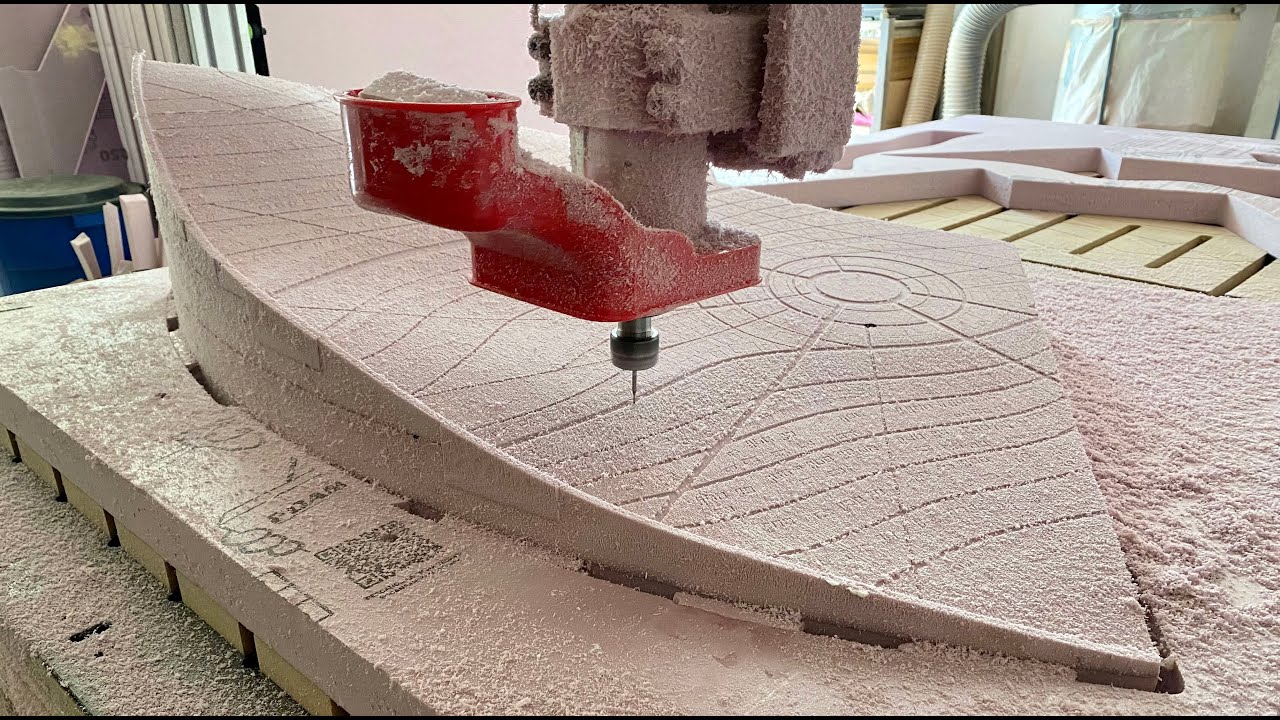 Parte 3. Corte Router CNC sobre poliestireno extruido de maqueta ...