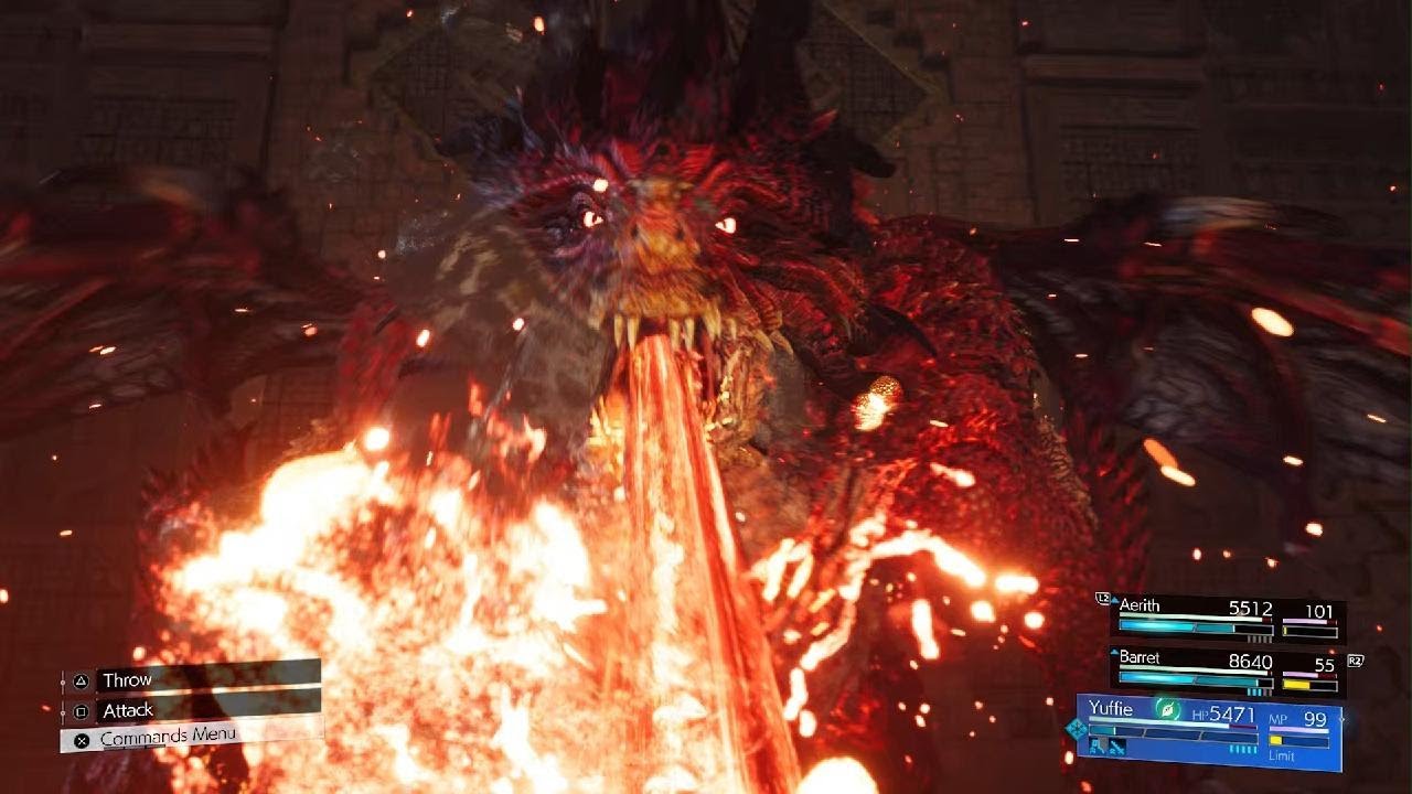 FF7 Rebirth: Red Dragon Boss Fight (Hard Mode) - YouTube