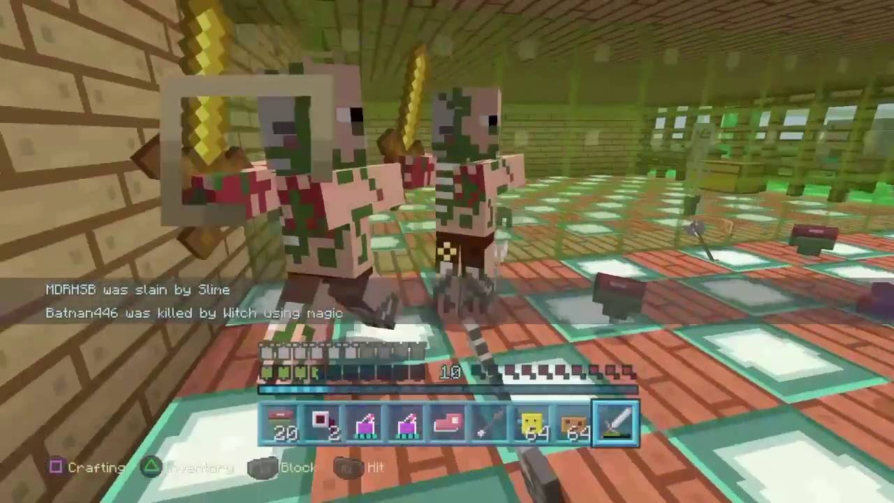 Minecraft mini game: zombie survival - YouTube