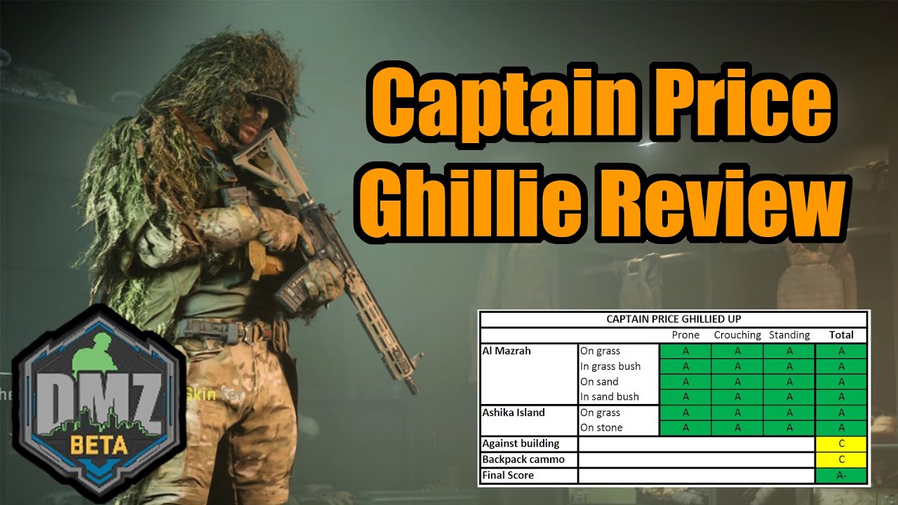 Captain Price Ghillied Up skin review - YouTube