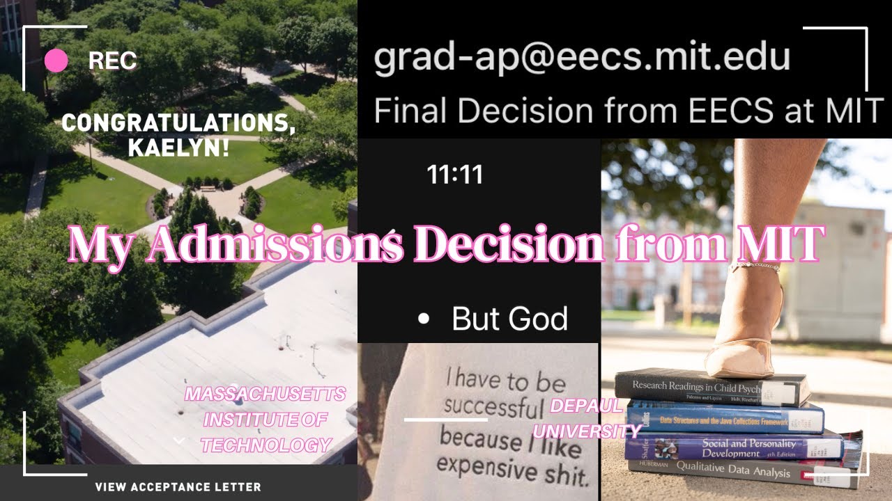 MIT Admissions Decision Revealed - YouTube