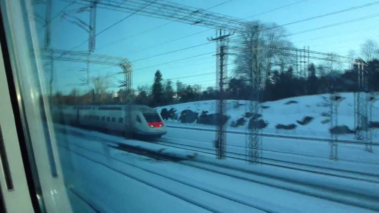 Allegro-train from St. Petersburg is arriving Helsinki | Between Pasila ...