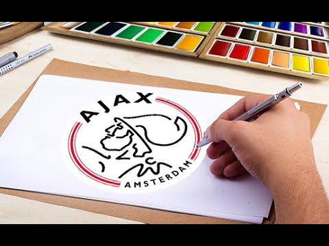 How to draw AFC Ajax Amsterdam logo | Football Club Ajax - YouTube