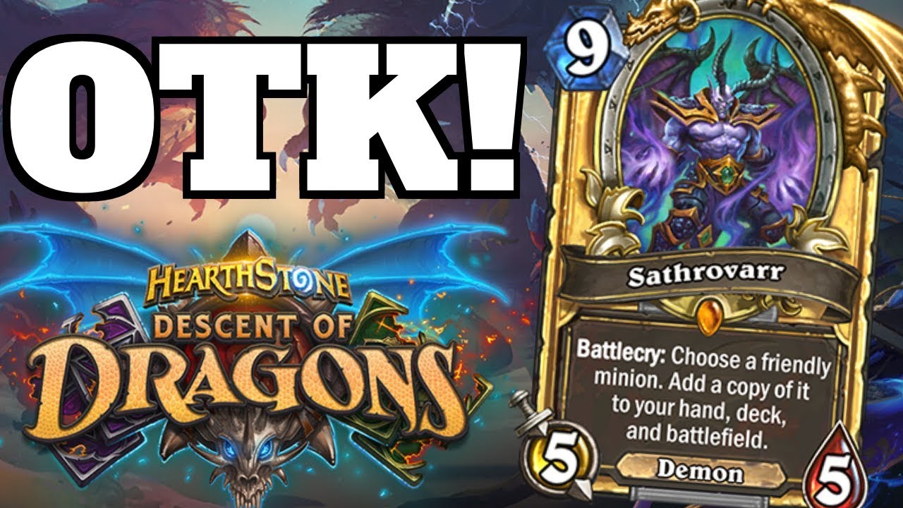 Sathrovarr OTK! NEW Descent of Dragons Combo Card POG! [Hearthstone ...
