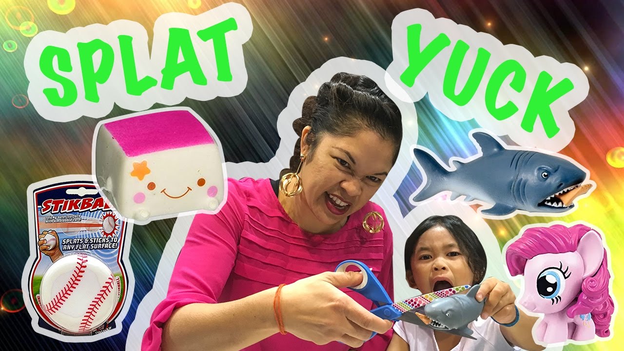 Cutting Open Squishy Splat Ball Toy! My Little Pony Fashems Shark Toy ...