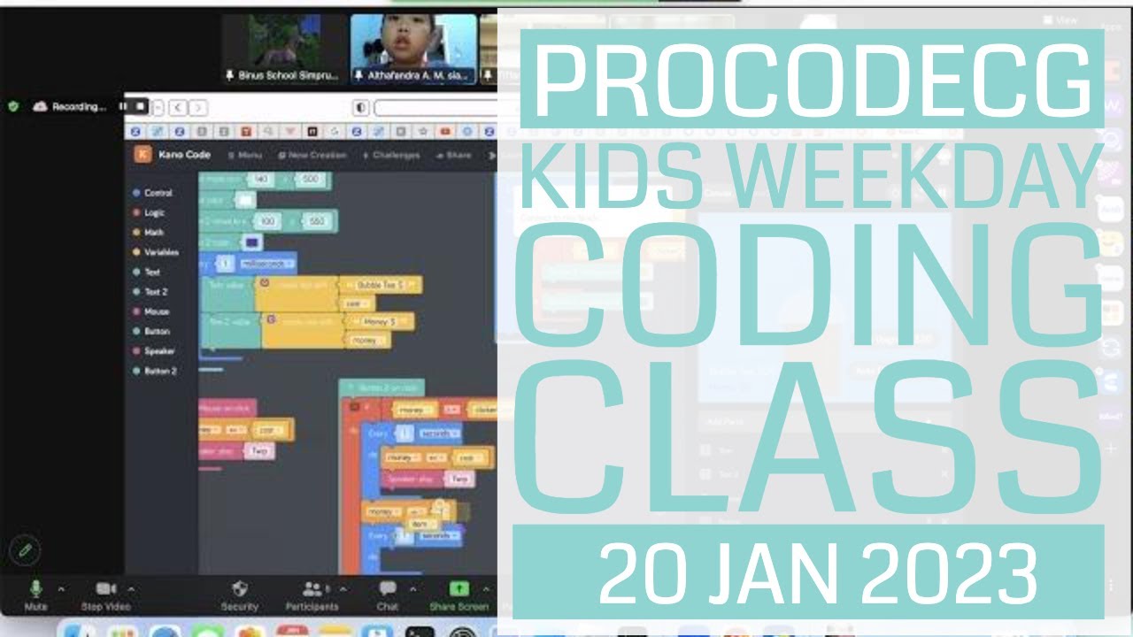 ProCodeCG Kids Weekday Coding Class - Friday - 20 Jan 2023 - YouTube