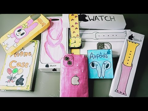 [🍓Paper diy🍓] Making paper iphone squish & Airpods & Applewatch & Phone ...