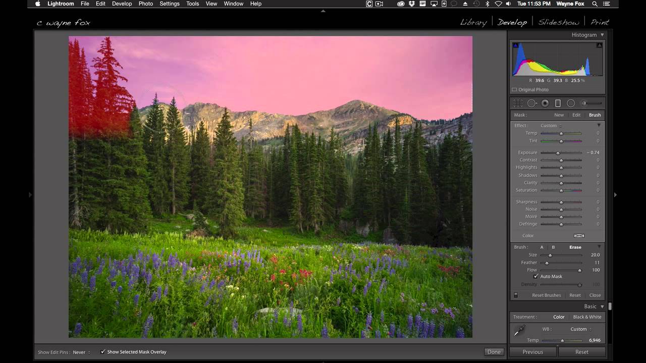 Lightroom 6 Graduated Filter editing brush - YouTube
