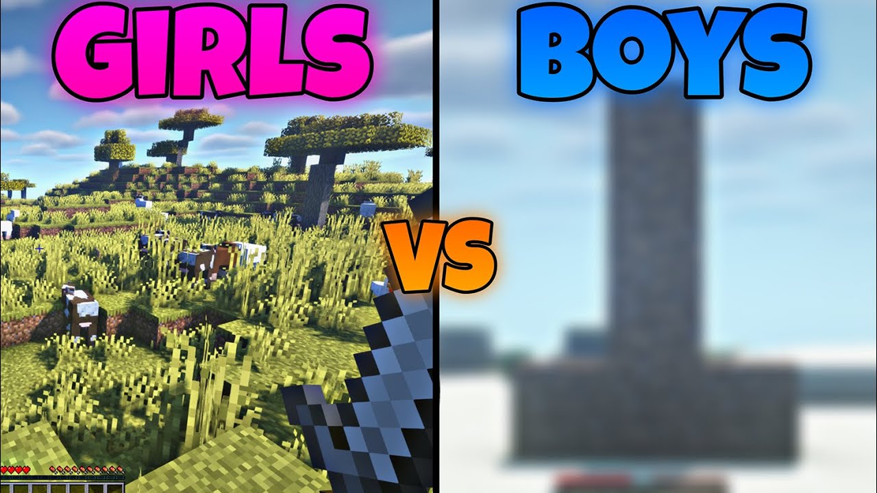 How Boys VS Girls Playing Minecraft | Minecraft Funny Memes | Girls VS ...