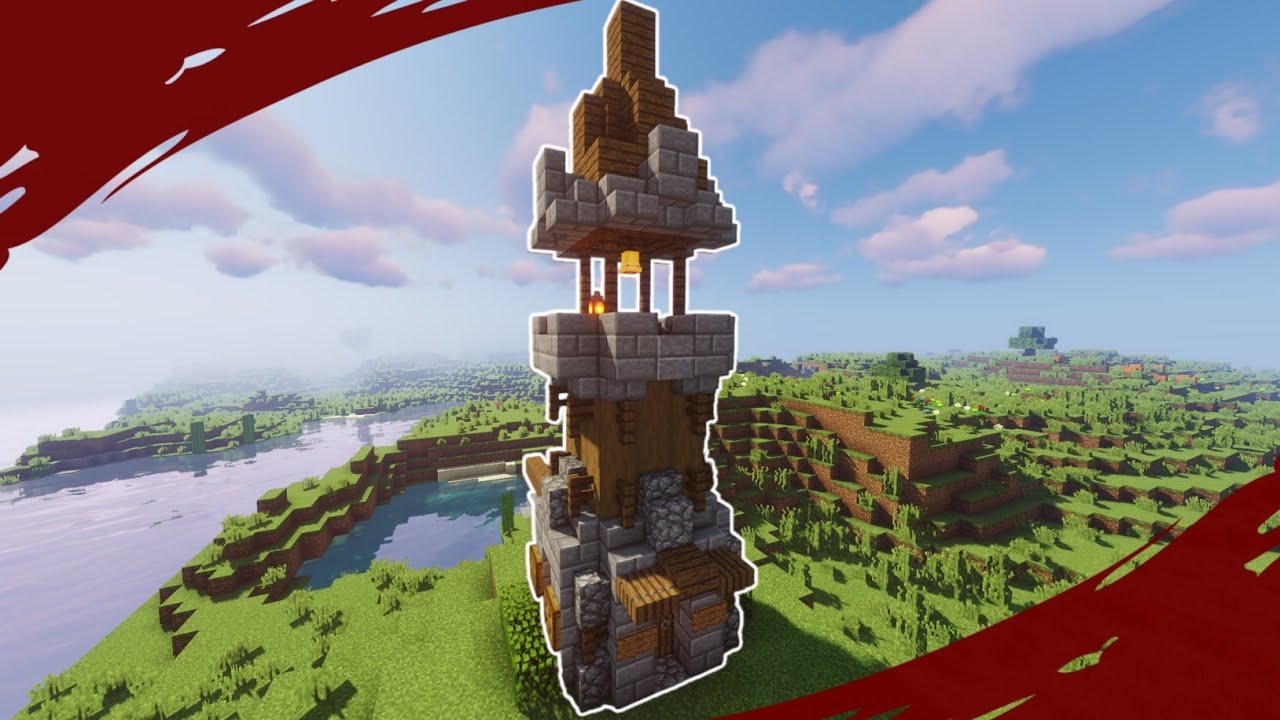 Tutorial Cara Buat Medieval Watch Tower Di Minecraft - YouTube
