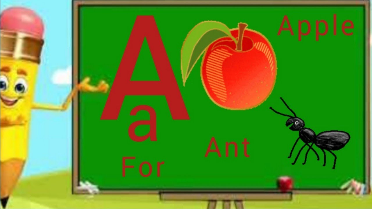 ABC Phonics Song / Alphabet Video Chart with Two Words / Learning ...