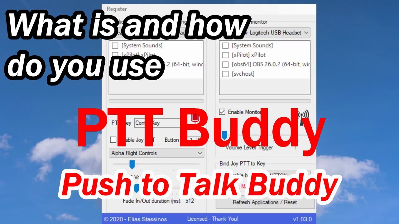 EZ HOW TO USE PTT BUDDY - PUSH TO TALK BUDDY AUDIO PROGRAM ADD ON FOR VATSIM / PILOT'S EDGE ...