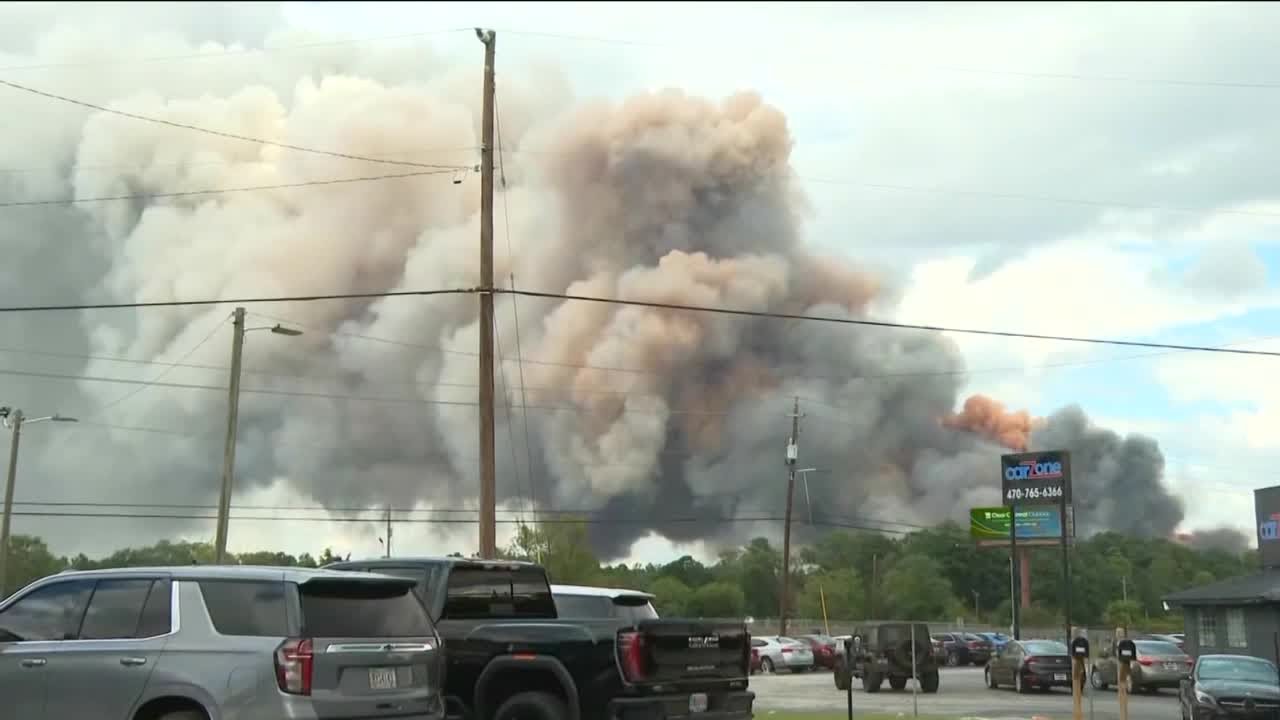 Reaction following fire at Georgia chemical plant forces evacuations ...