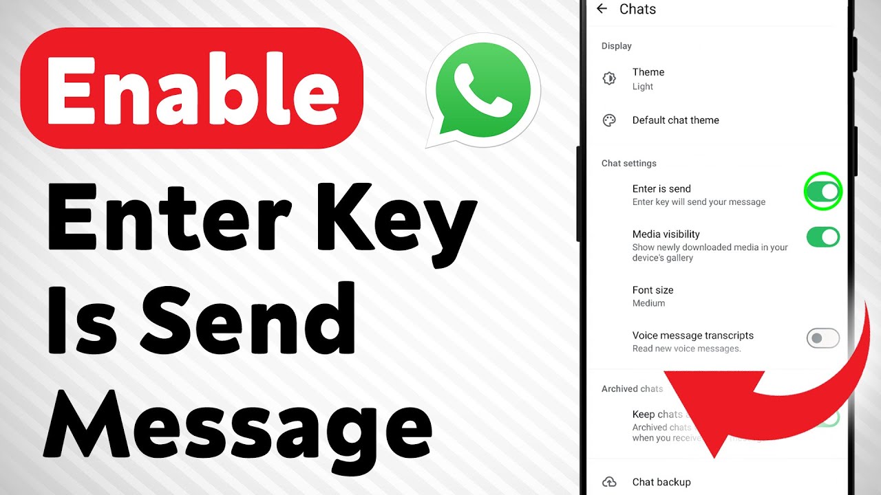 How To Enable Enter Key Is Send Message On WhatsApp (Updated) - YouTube