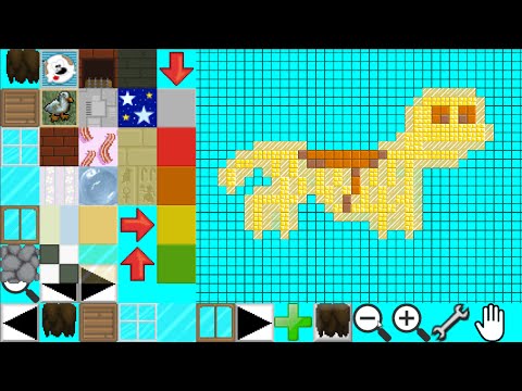Growtopia Speed Art / Pixel Art - Golden Horsie (Growtopia Level Editor ...